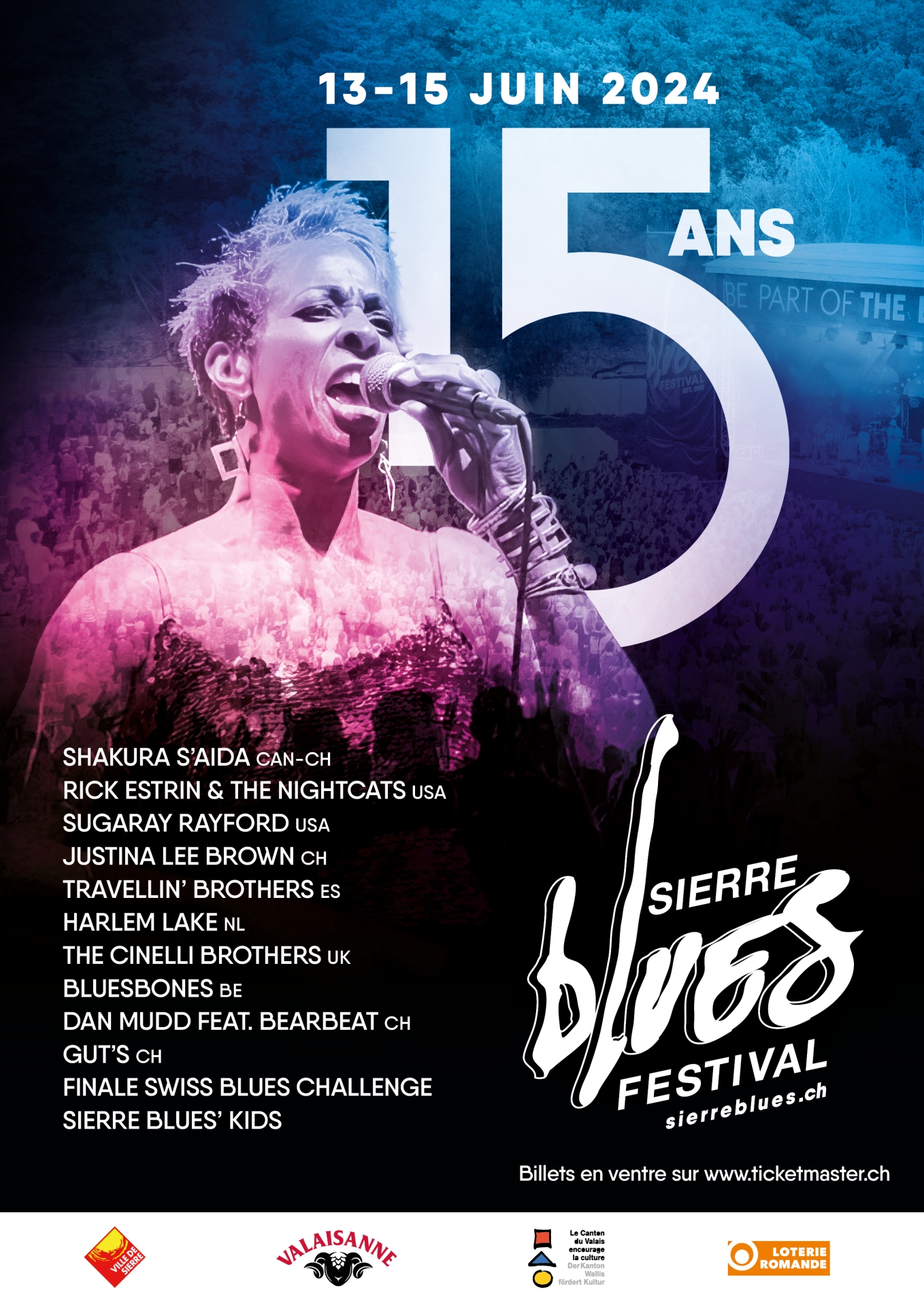 Présentation de l'affiche 2024 - Sierre Blues Festival